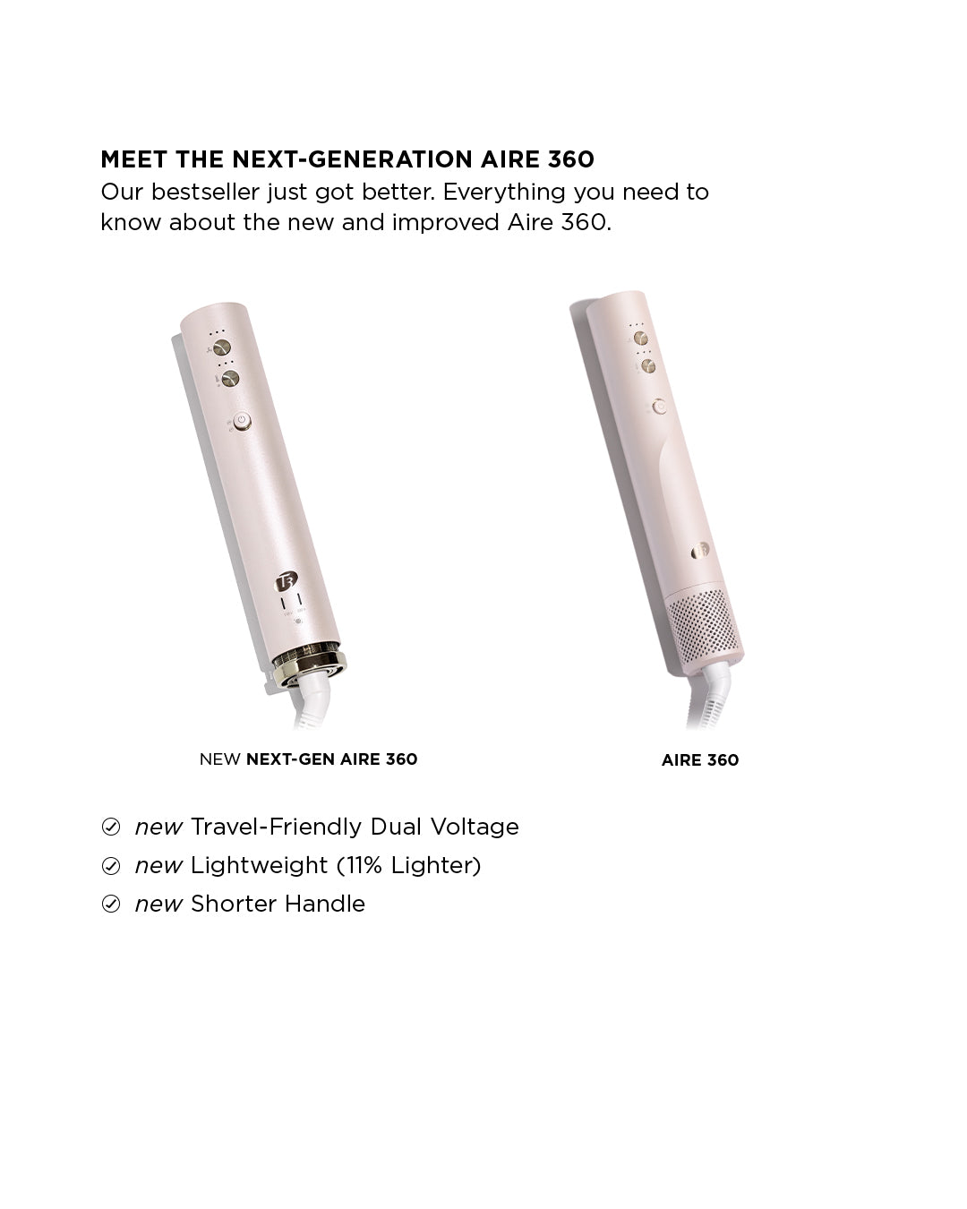 Aire 360 Dual Voltage | Ceramic Air Styler & Curling Iron | T3 – T3 Micro